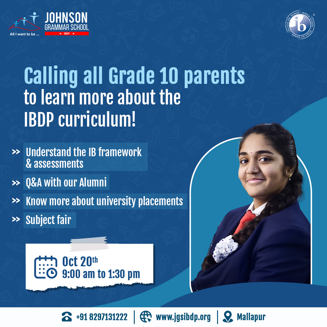 Best IBDP schools in Hyderabad | Johnson IBDP
